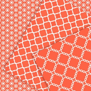 Coral Scrapbook Paper , Coral Digital Paper, Digital Backgrounds ...