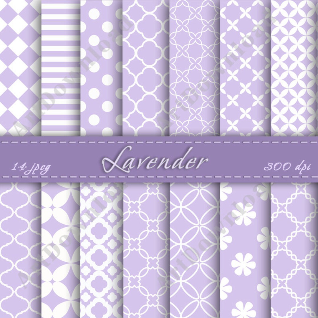 Lavender Digital Paper - Scrapbooking Paper, Digital Scrapbook Paper ...