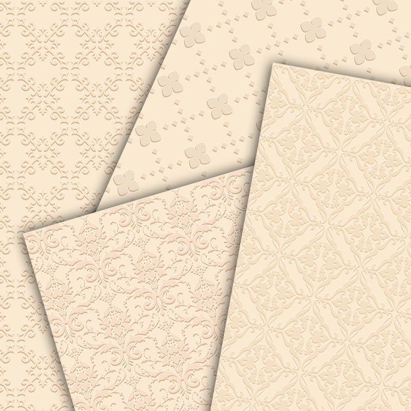 Damask Digital Paper Wedding Damask Cream Ivory Damask - Etsy