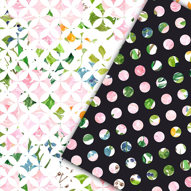 Watercolor Flowers Digital Paper Rose Digital Paper Summer - Etsy