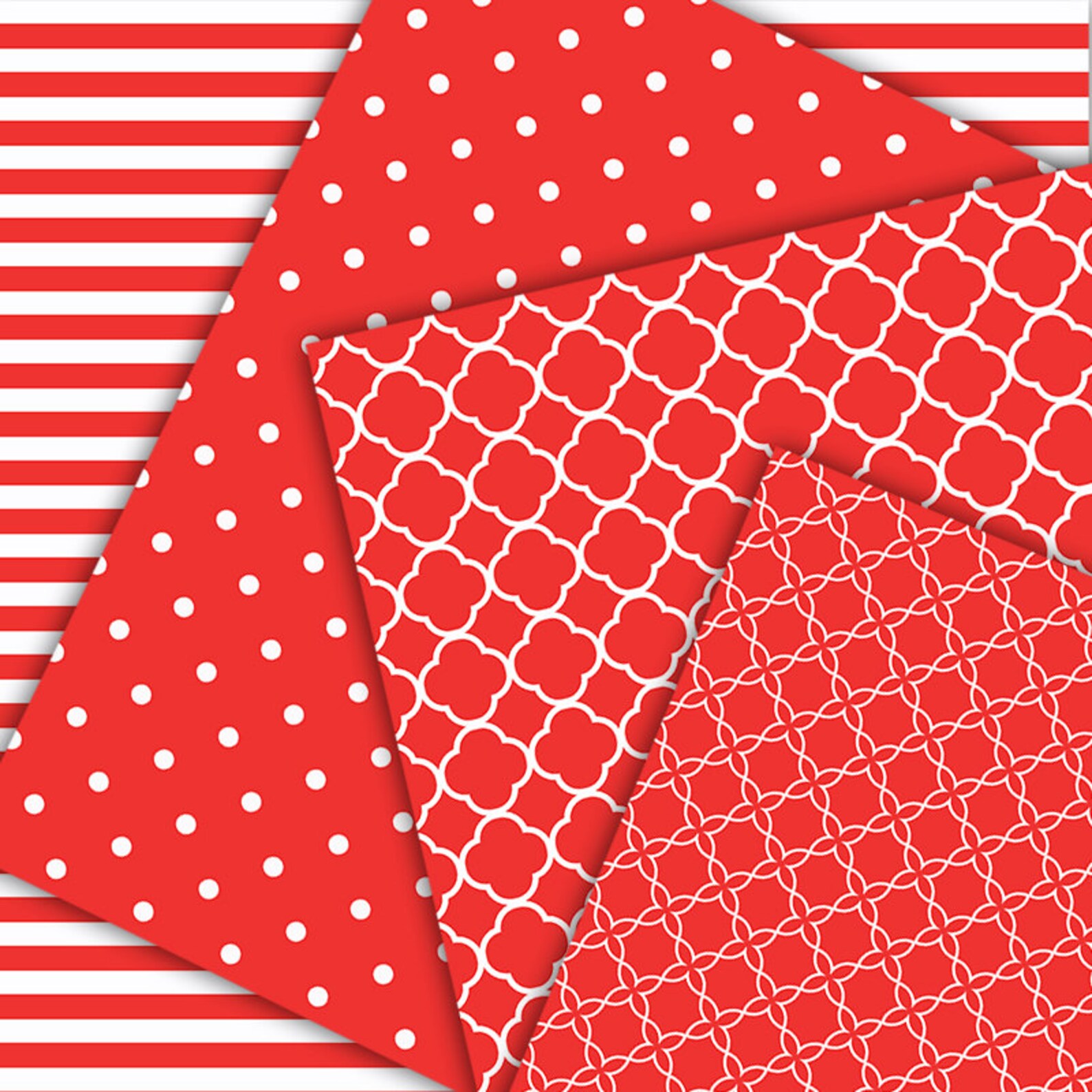 INSTANT DOWNLOAD Poppy Red Digital Scrapbooking Paper Peper - Etsy