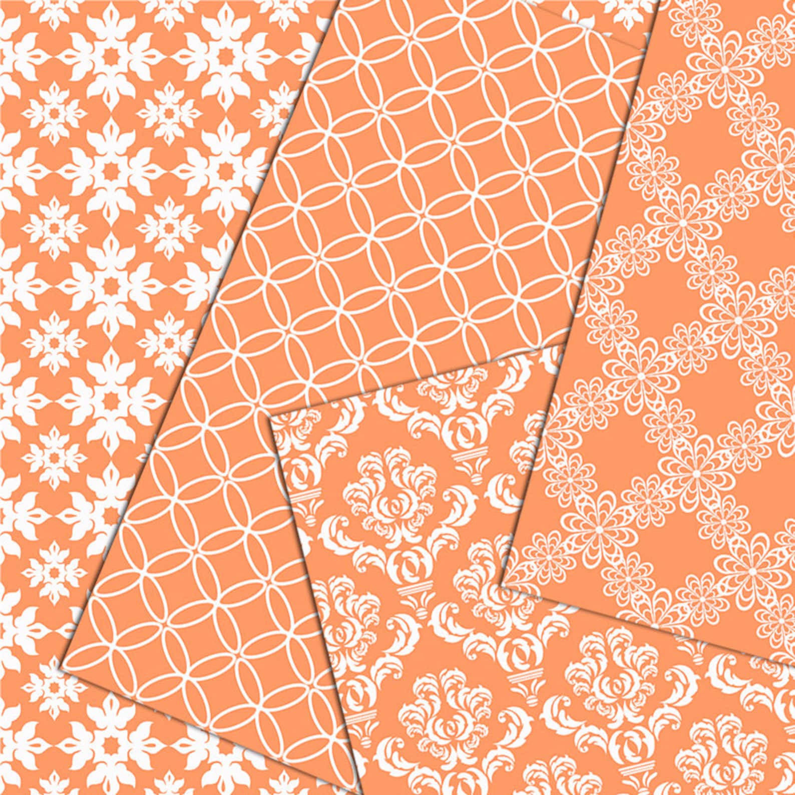 INSTANT DOWNLOAD Digital Paper Peach Peach Scrapbooking - Etsy