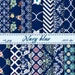 Navy Blue Digital Paper - Scrapbooking Paper, Digital Downloads ...