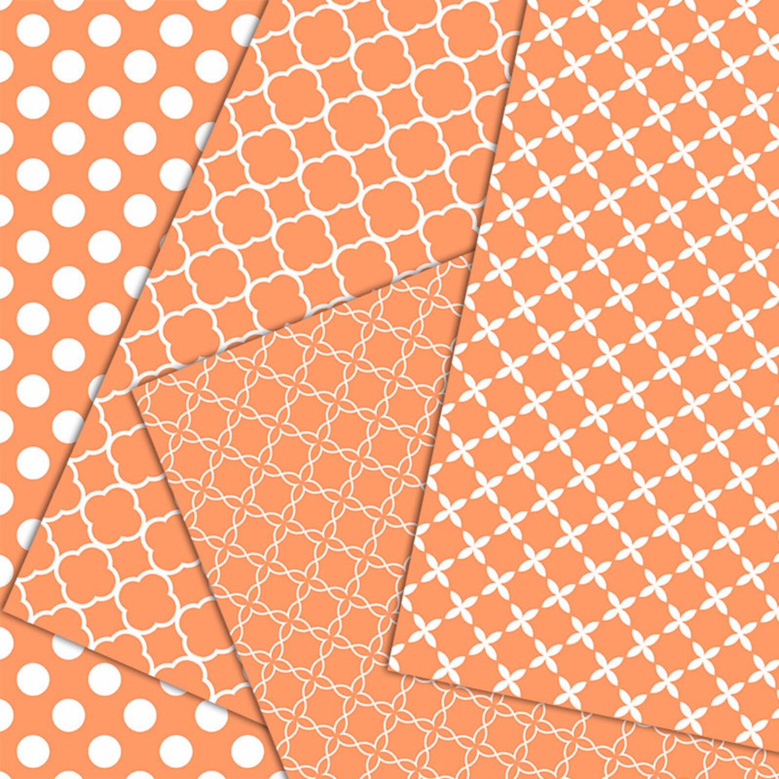 INSTANT DOWNLOAD Digital Paper Peach Peach Scrapbooking - Etsy