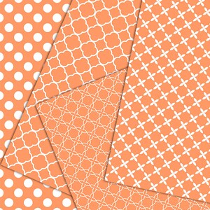 INSTANT DOWNLOAD - Digital Paper Peach - Peach Scrapbooking Papers ...