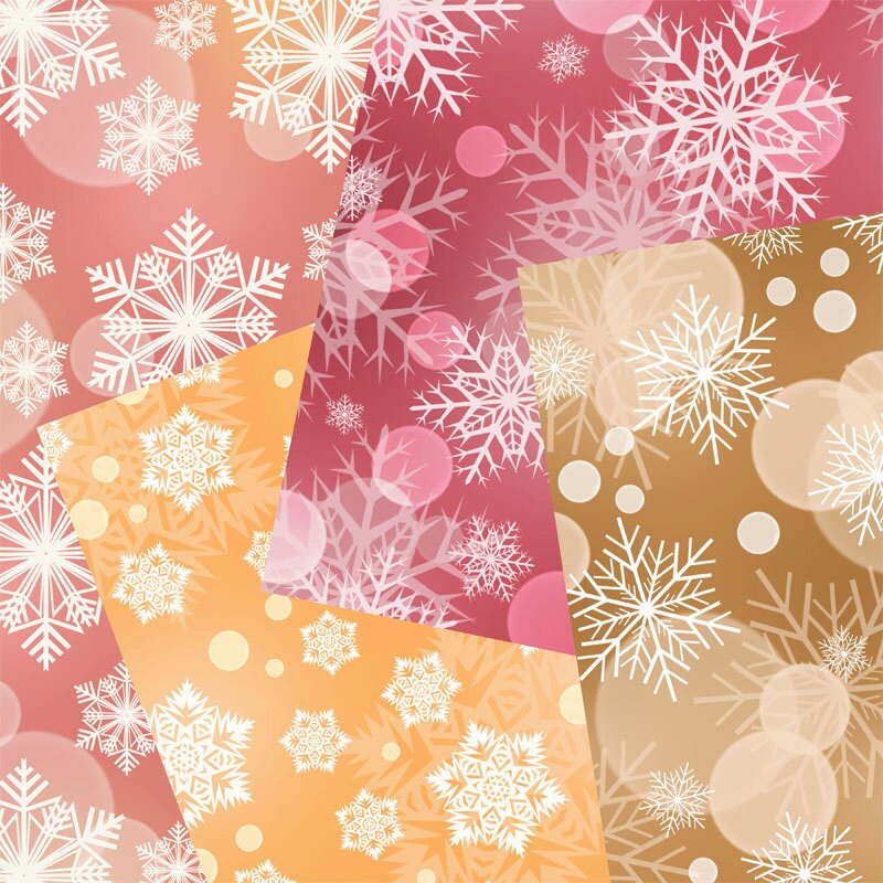 Instant Download Snowflakes Digital Scrapbooking Paper - Etsy