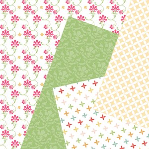 Garden Digital Paper - Scrapbooking Paper Set, Spring Digital Paper ...