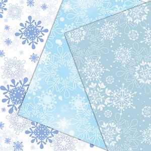 Snowflake Digital Paper - Scrapbooking Christmas, Christmas Digital ...