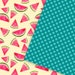 Watermelon Digital Paper - Hand Painted Watercolor Watermelon, Summer ...