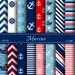 INSTANT DOWNLOAD - Nautical Digital Paper - Scrapbooking Papers ...