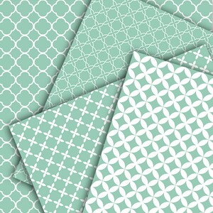 INSTANT DOWNLOAD - Grayed Jade Digital Papers, Digital Downloads ...