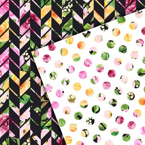 Watercolor Floral Digital Papers - Roses Watercolor Digital Paper ...