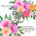 Flower Clipart Watercolour Peonies and Roses, Watercolor Floral Clip ...