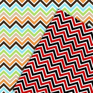 INSTANT DOWNLOAD Multicolored Chevron, Zig Zag Digital Paper, Chevron ...