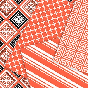 Coral Scrapbook Paper , Coral Digital Paper, Digital Backgrounds ...