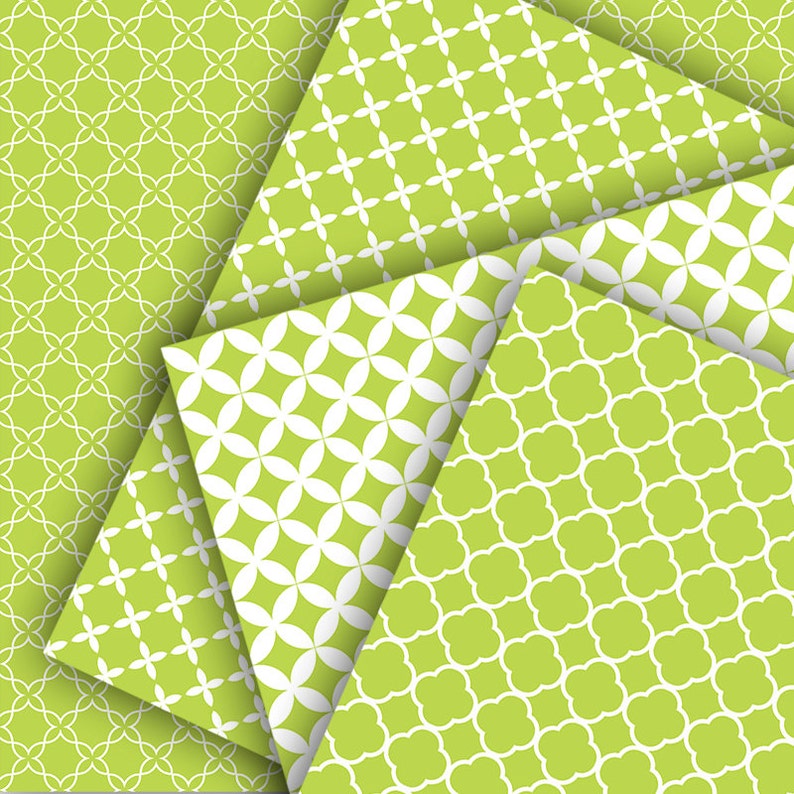 INSTANT DOWNLOAD Lime Green Digital Paper Digital Scrapbook - Etsy