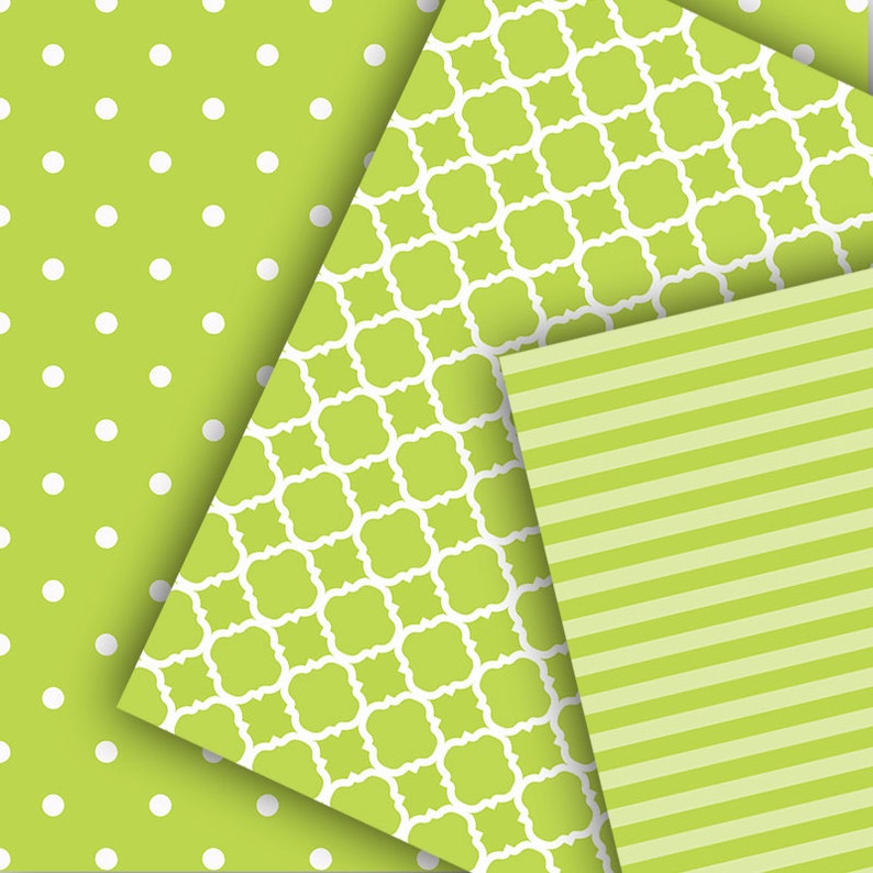 INSTANT DOWNLOAD Lime Green Digital Paper Digital Scrapbook - Etsy