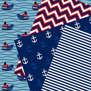 INSTANT DOWNLOAD - Nautical Digital Paper - Scrapbooking Papers ...