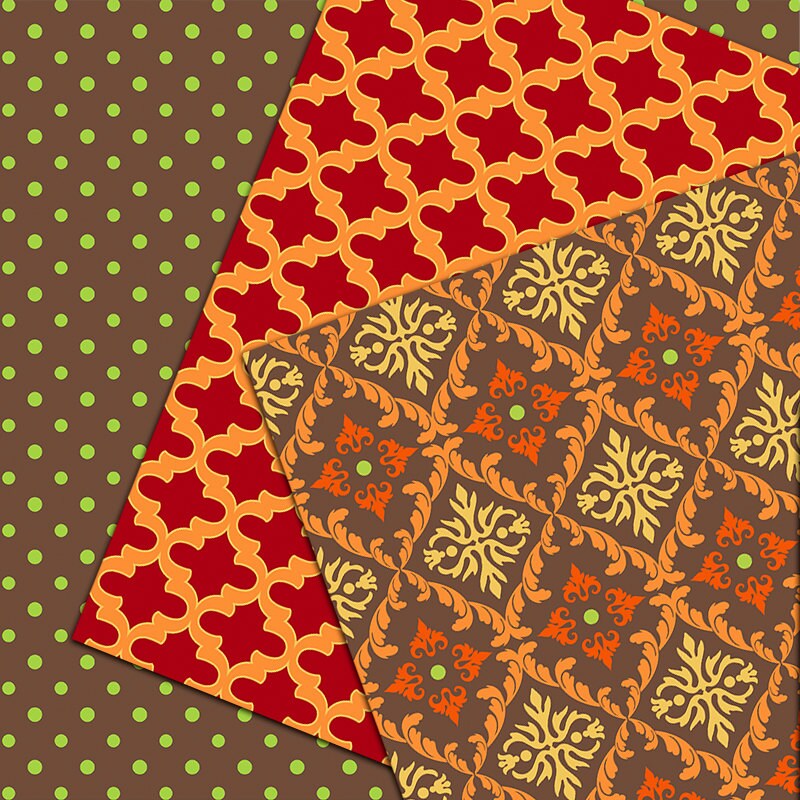 Autumn Digital Scrapbooking Paper Fall Digital Paper Digital | Etsy