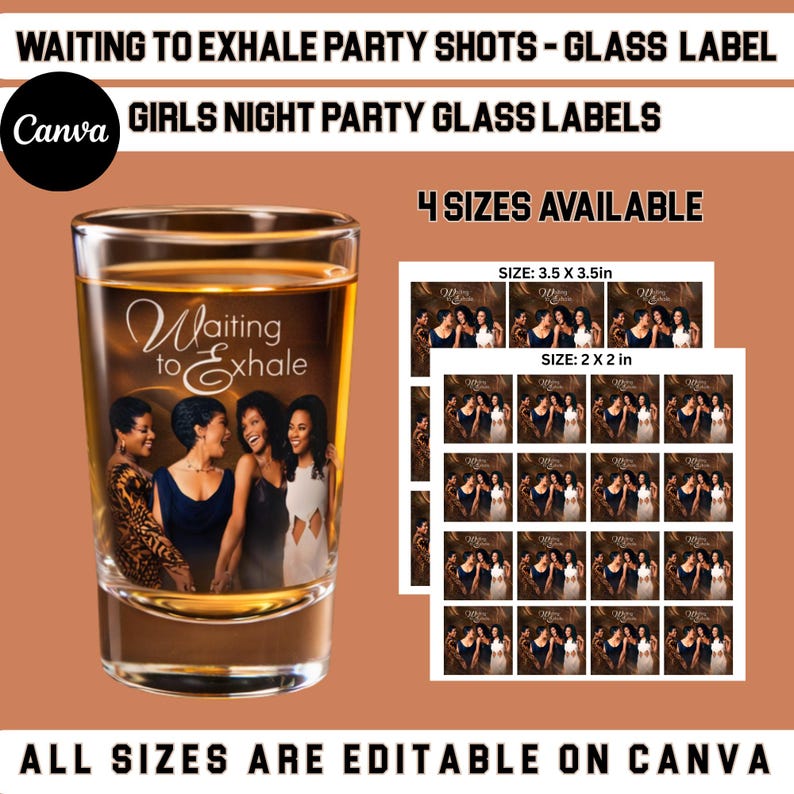 Waiting to Exhale Shot Glass and Cup Label: Let's Inhale a Shot ...