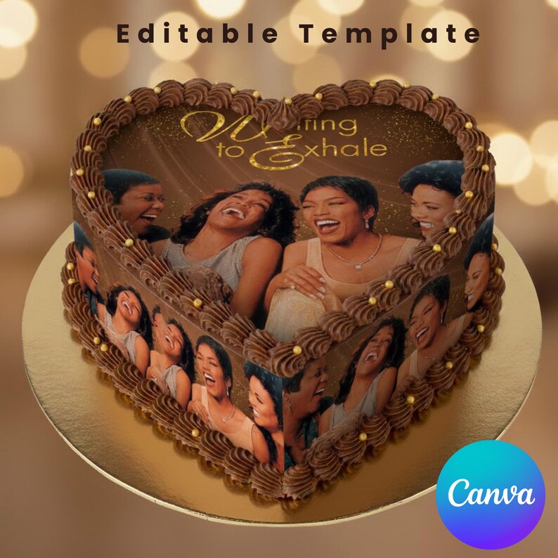 Waiting to Exhale Cake Topper & Strips | Wrap Around Cake | Burn Away ...