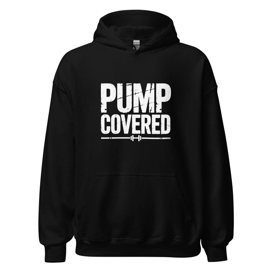 Pump Covered Hoodie | Minimalist Gym Sweatshirt - Etsy