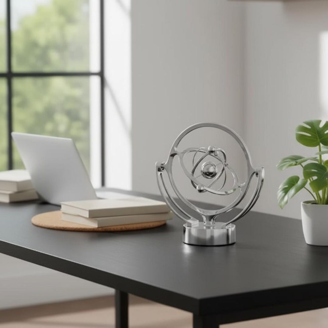 Kinetic Orbital Magnetic Pendulum Desk Decor Rotating Milky Way Motion ...
