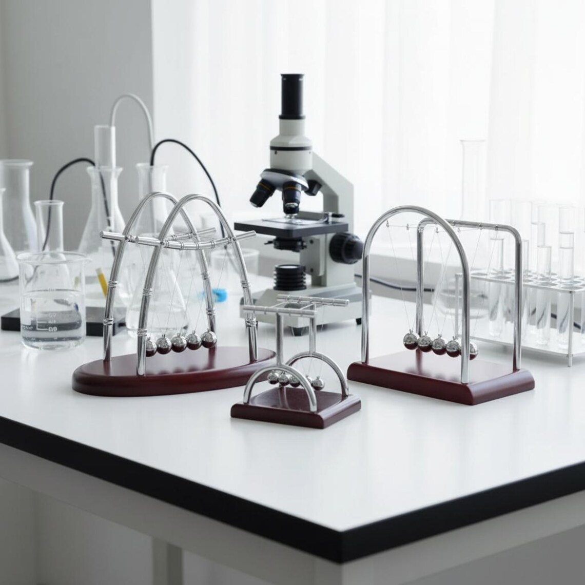 Newton's Cradle – Steel Balance Balls, Physics Desk Toy - Etsy