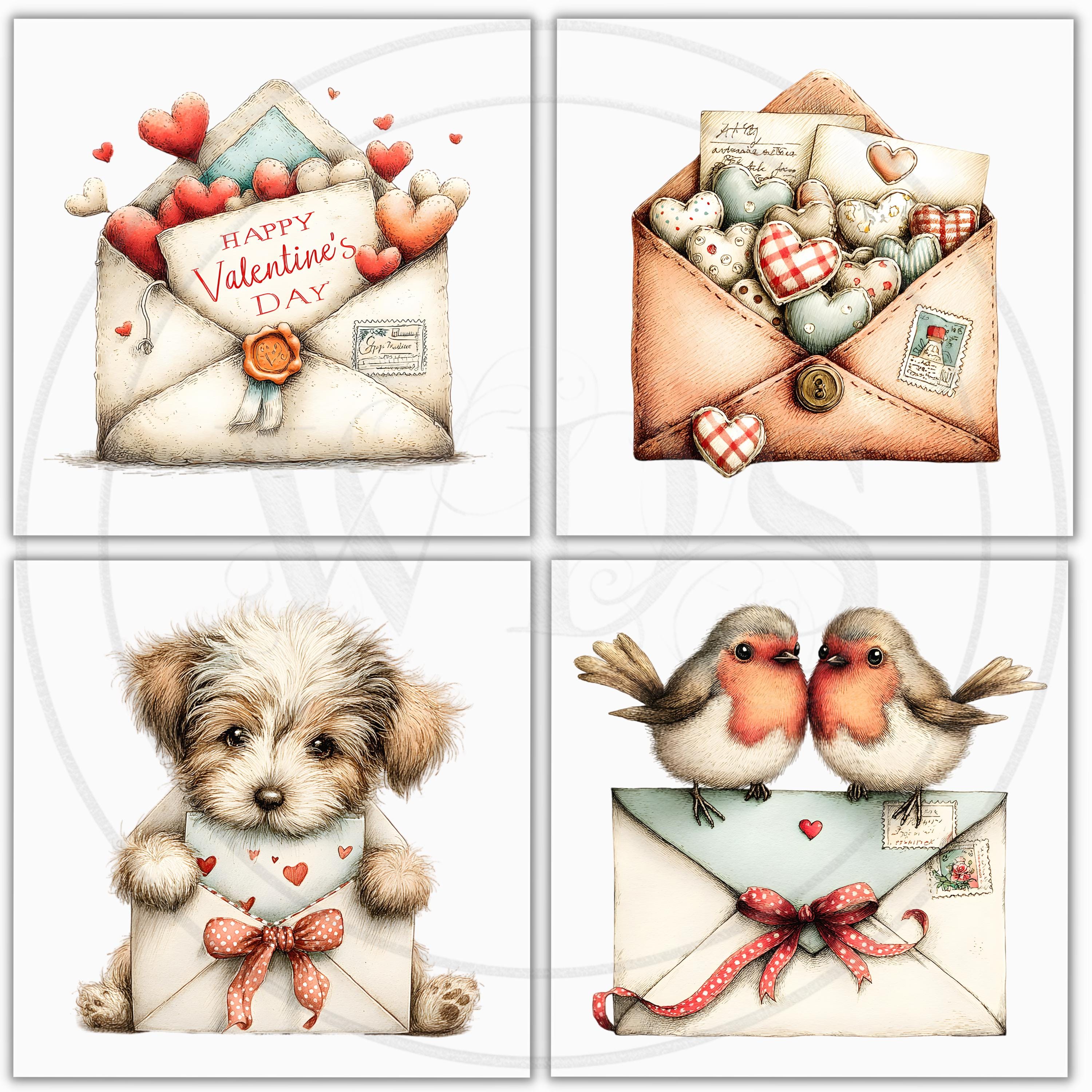 Valentine Letters Clipart: Whimsical PNG Love Graphics (35 Pngs ...