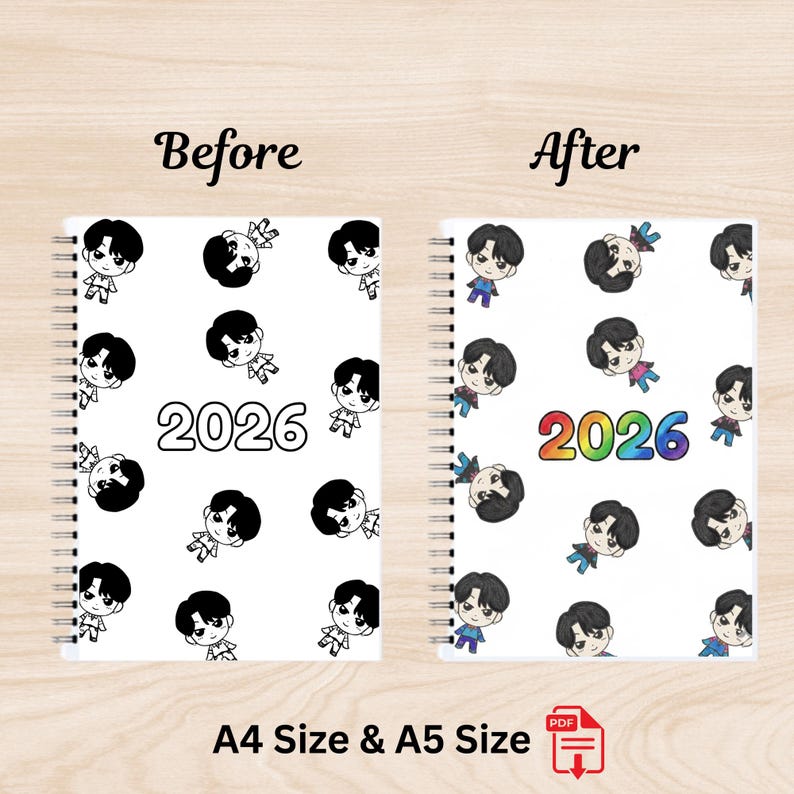 2026 K-pop Demon Hunter Journal 8 Covers Bundle - PRINTABLE Journal ...