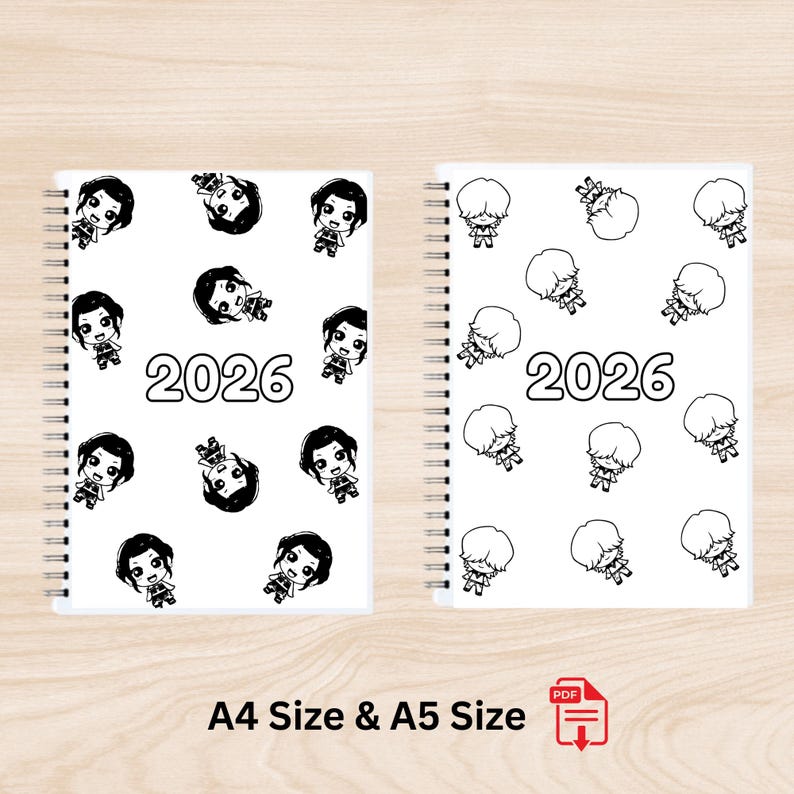 2026 K-pop Demon Hunter Journal 8 Covers Bundle - PRINTABLE Journal ...