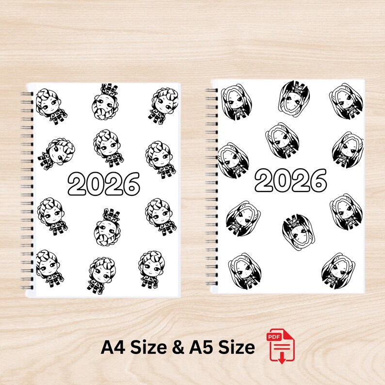 2026 K-pop Demon Hunter Journal 8 Covers Bundle - PRINTABLE Journal ...