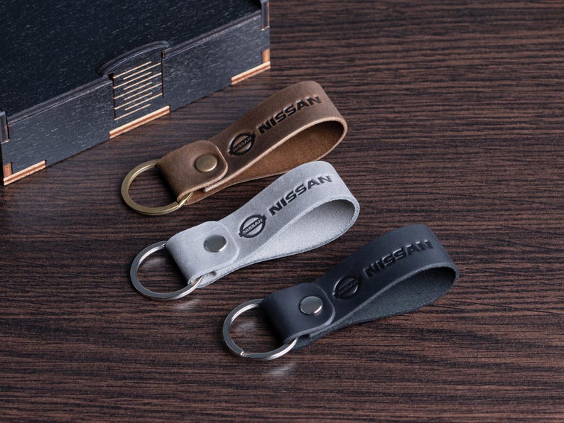 Nissan Leather Keychain – Gift for Drivers & Riders - Etsy