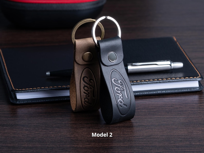 Leather FORD Keychain Leather Keyring Premium Car Key Ring - Etsy