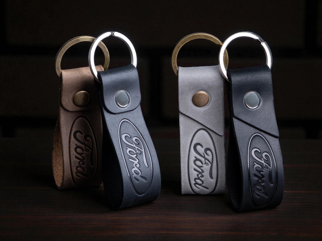 Leather FORD Keychain Leather Keyring Premium Car Key Ring - Etsy