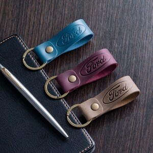 Leather FORD Keychain Leather Keyring Premium Car Key Ring - Etsy UK