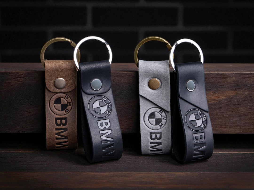 Leather Keychain Leather Keyring Premium Car Key Ring for BMW - Etsy