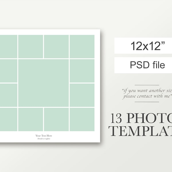 12x12 Digital Template - Etsy
