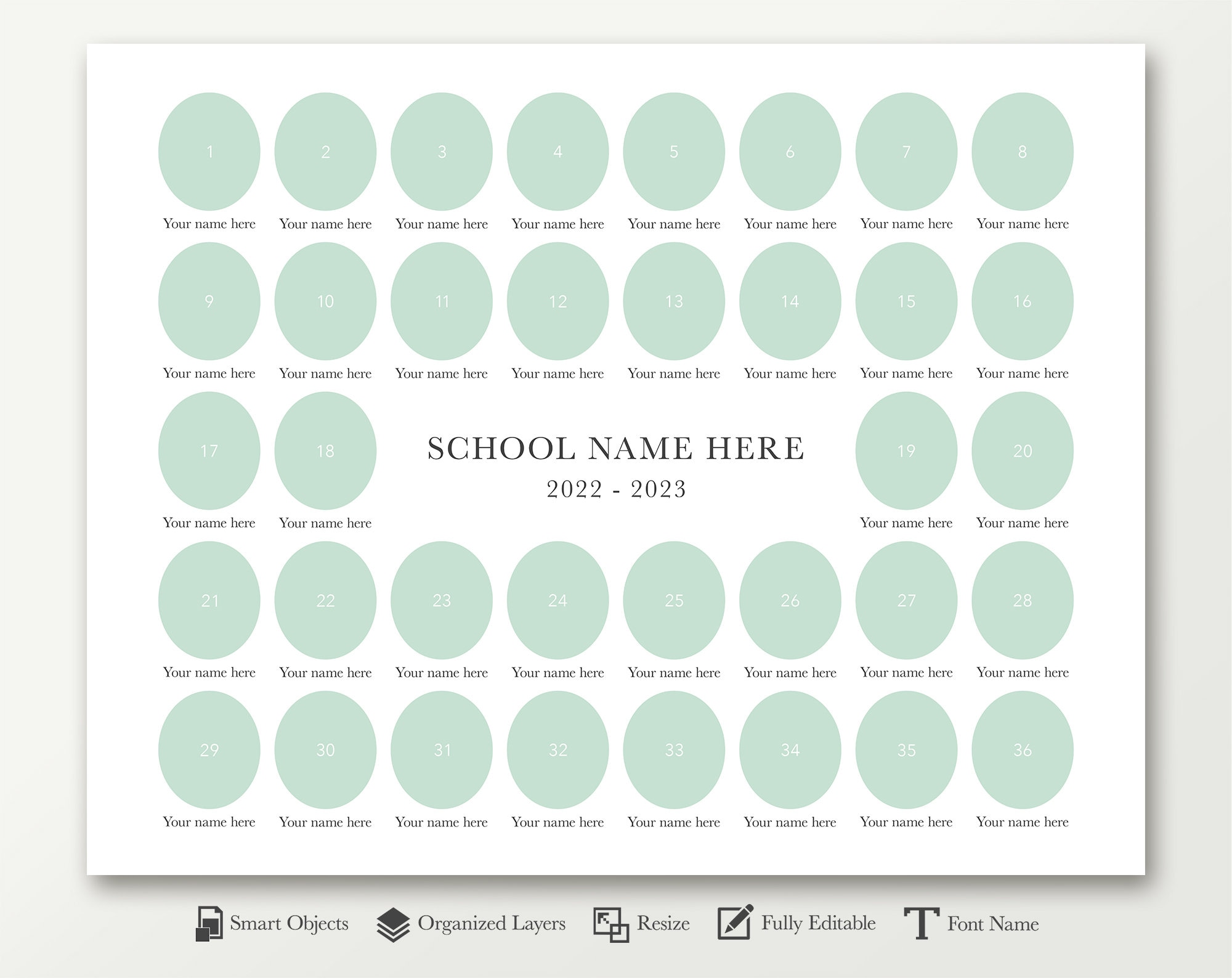 School Class Picture Template