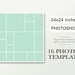 24x24 Printable Photo Collage Template Photoshop Template - Etsy