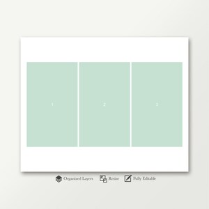 Photoshop Digital 3 Frame. Photo Collage Template. Birthday Composite ...