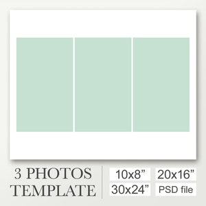 Photoshop Digital 3 Frame. Photo Collage Template. Birthday - Etsy