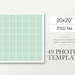 20x20 Photoshop Collage Template for 49 Pictures -, Photo Collage ...