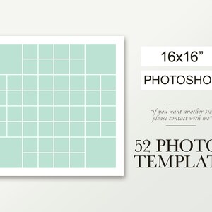 16x16 Photo Collage Template, 52 Weeks, Storyboard for Photographers ...