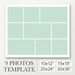 20x24 Collage Template for 9 Photos, 30x36 Large Sign, 10x12 Composite ...
