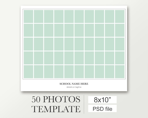8x10 Class Collage for 50 Photos. the Digital Template Work - Etsy