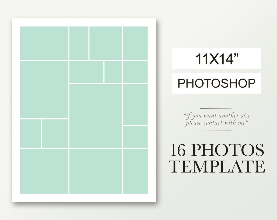 11x14 Photo Collage Template Digital Storyboard for - Etsy