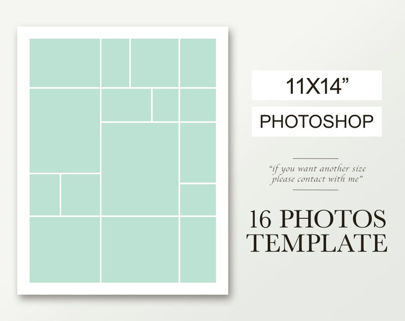 11x14 Photo Collage Template Digital Storyboard for - Etsy