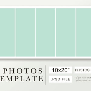 10x20 Storyboard Photo Collage Template for 5 Pictures -, Photo Collage ...