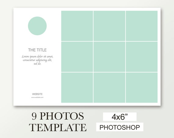Marketing template 4x6 photo card collage promo card | Etsy